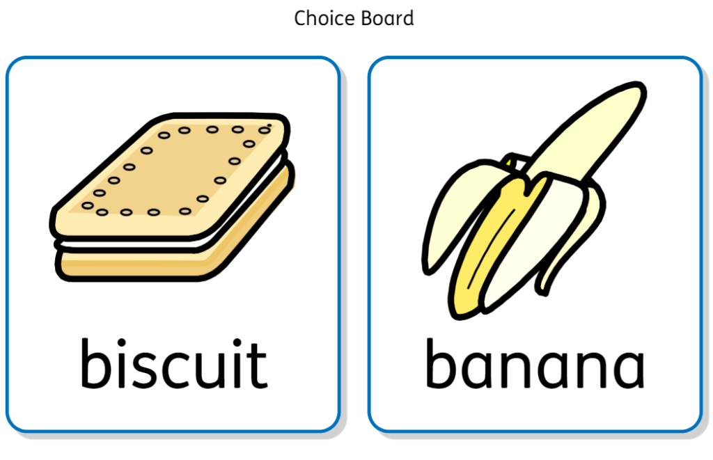 How to use choice boards to support speech and language development ...